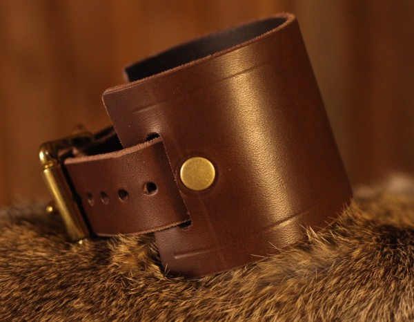 Simple Leather Wrist Cuff 6cm order online with larp fashion