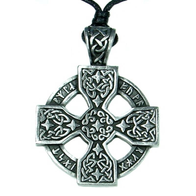 Pewter Pendant Nordic Rune Cross order online with larp-fashion.co.uk