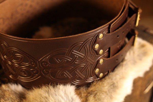 Broad LARP Leather Belt, dark brown order online with larp-fashion.co.uk