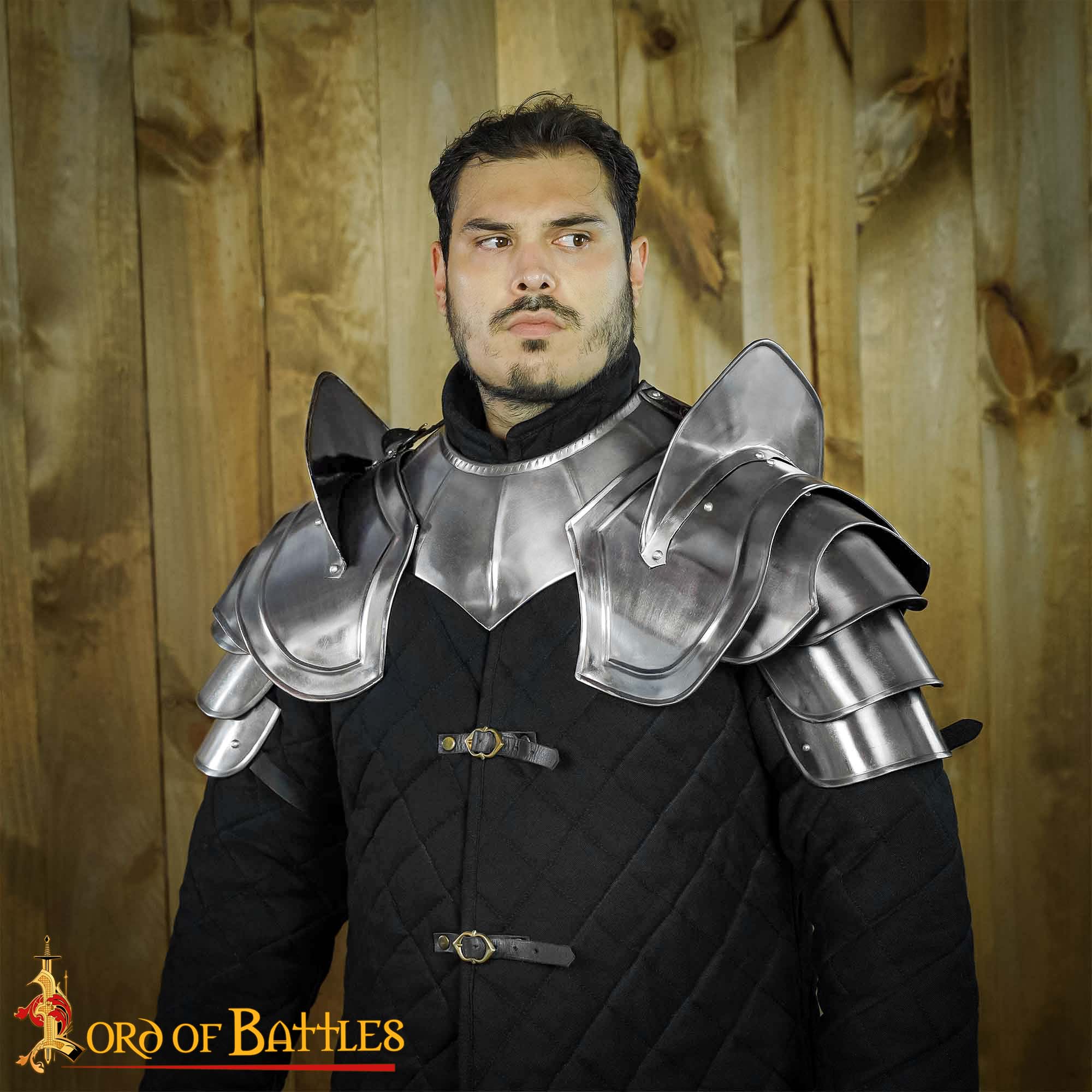 Fantasy Knight Pauldrons with Blade Breakers 18 ga order online with ...