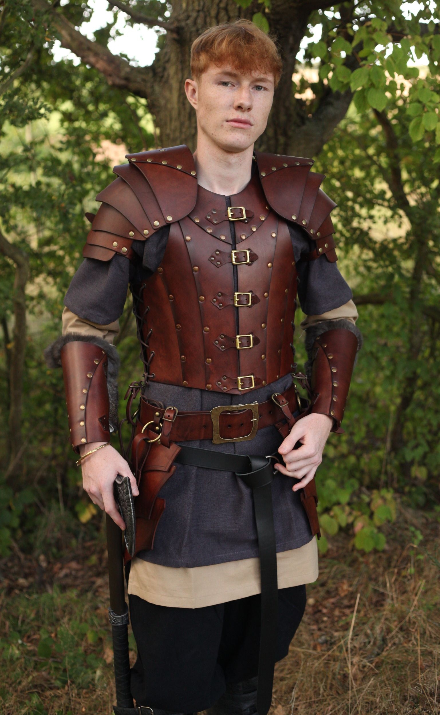 The Mercenary Full Leather Armour Set order online with larp-fashion.co.uk
