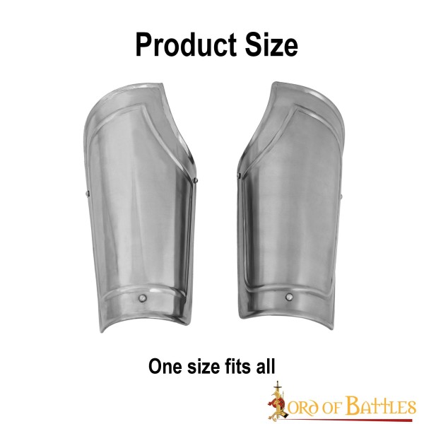 Medieval Fantasy Simple Bracers, Polished, 1,3mm order online with larp ...